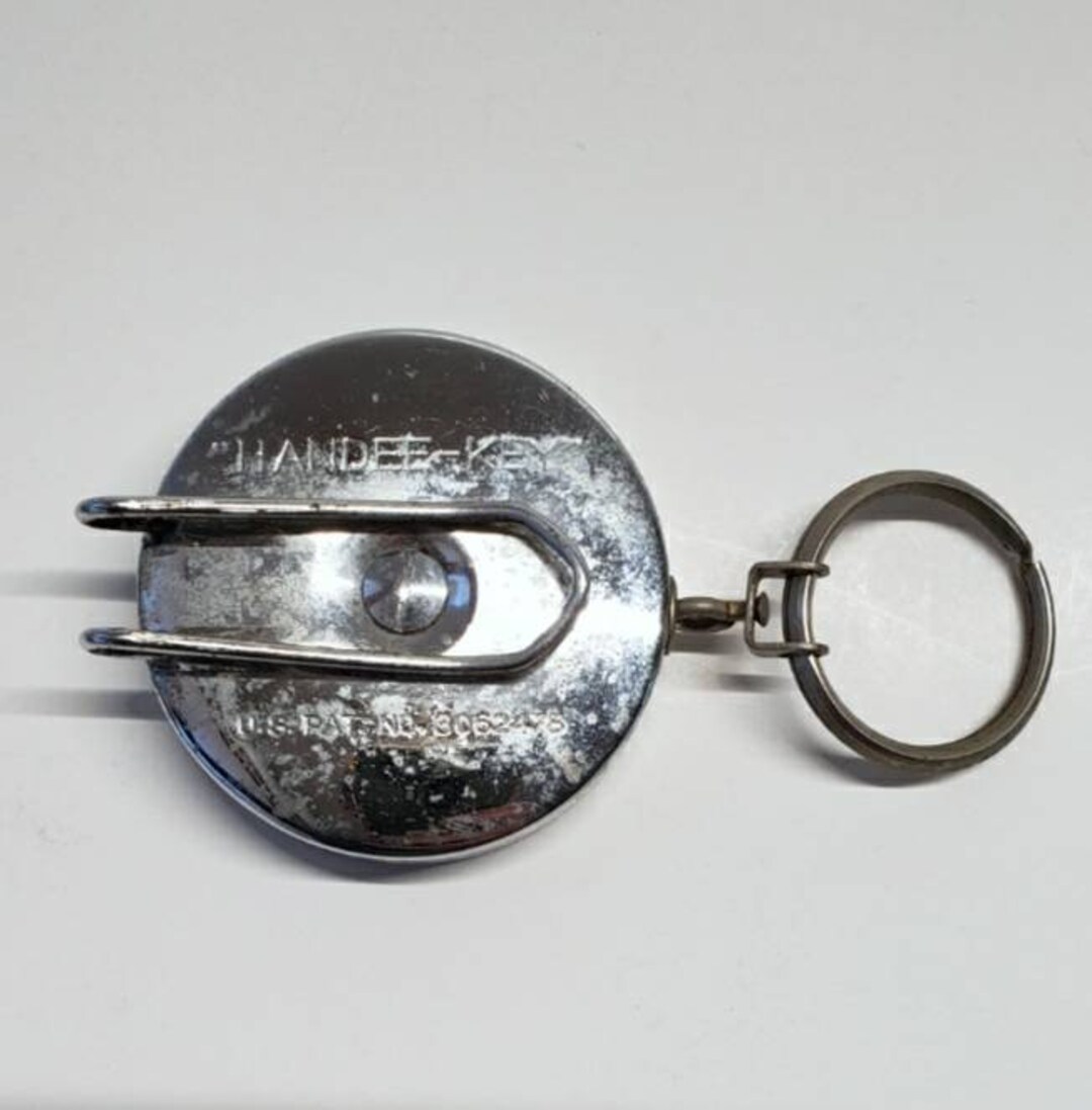 Handee-key Retracting Key Ring Clip, 2 Diameter, Vintage Keyring, Key ...
