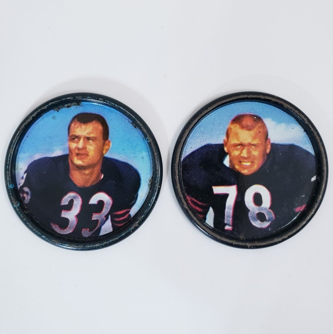 Salada Tea Football "coins" - Larry Morris & Stan Jones - 1962 Chicago ...