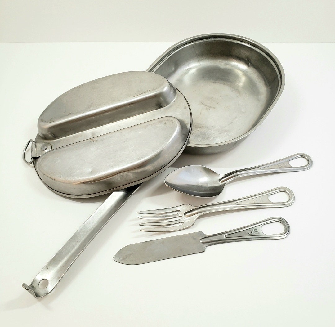 Vintage US Military Issue Mess Kit With Utensils US Wyott - Etsy