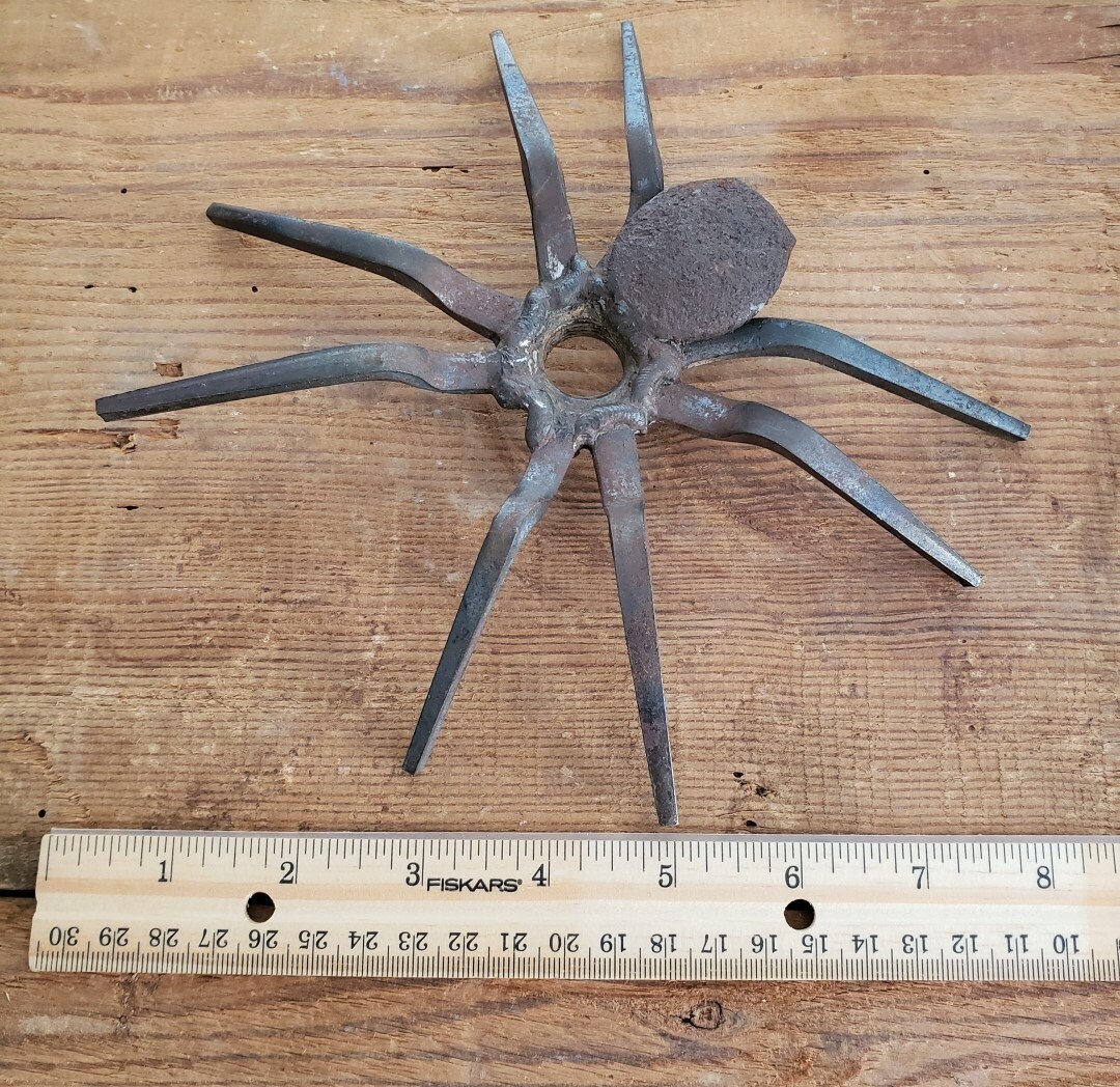 Welded Steel Spider OOAK Art for the Nature Lover Cut Nails, Railroad ...