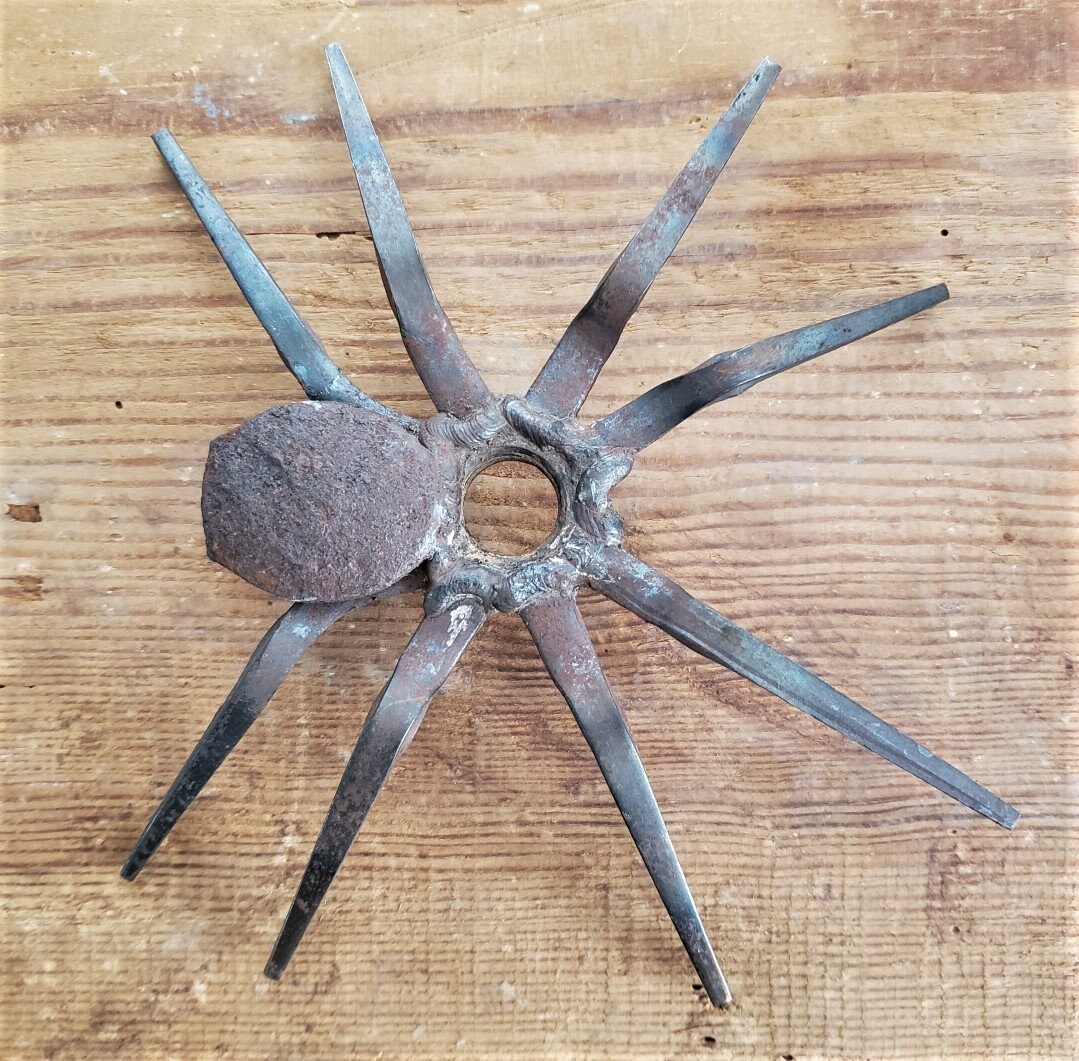 Welded Steel Spider OOAK Art for the Nature Lover Cut Nails, Railroad ...