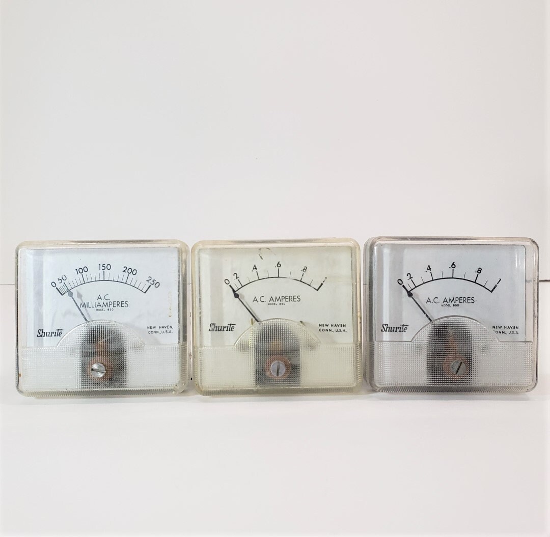 Shurite AC Milliamperes and Amperes Meters - Lot of 3 - Model #850 ...