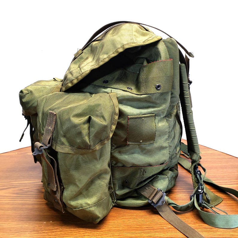 Vintage US Military Field Pack LC-1 Medium With Straps, OD Olive Drab ...