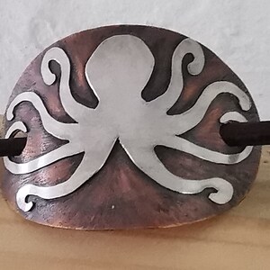 Sterling Silver and Copper Octopus Hair Slide Barette - Etsy