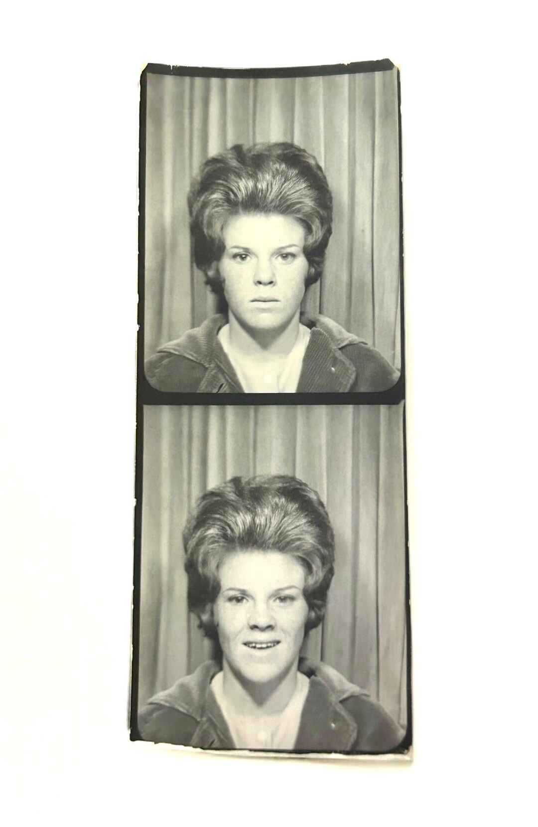 Vintage Photo Booth Photos, Vintage Black and White Photo of a Woman ...