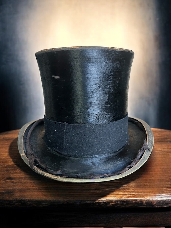 Antique Beaver Fur Top Hat, Antique Top Hat, Antique … - Gem