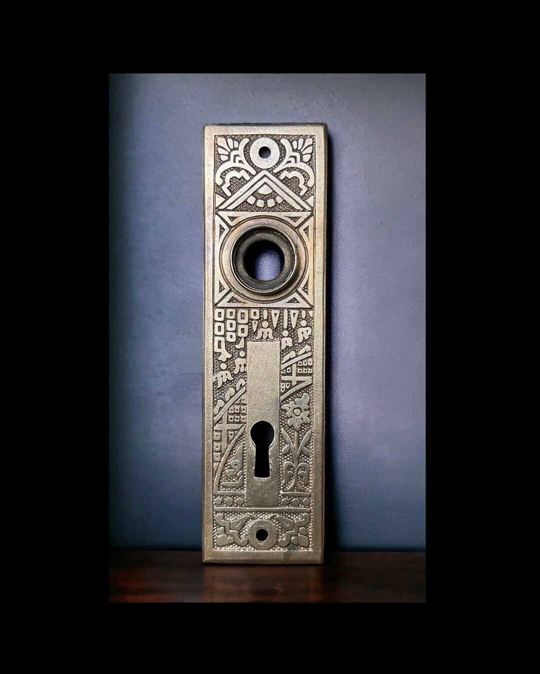 Eastlake Victorian Backplate, Antique Brass Back Plate, Architectural ...