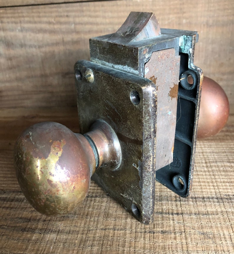 P&F Corbin Door Lock Antique Brass Knobs Heavy Duty Vintage - Etsy