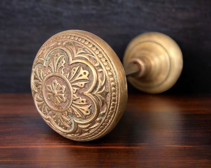 Antique Door Knob Set, Brass Doorknobs, Gorgeous Antique Eastlake Door Knobs, Mismatched ...