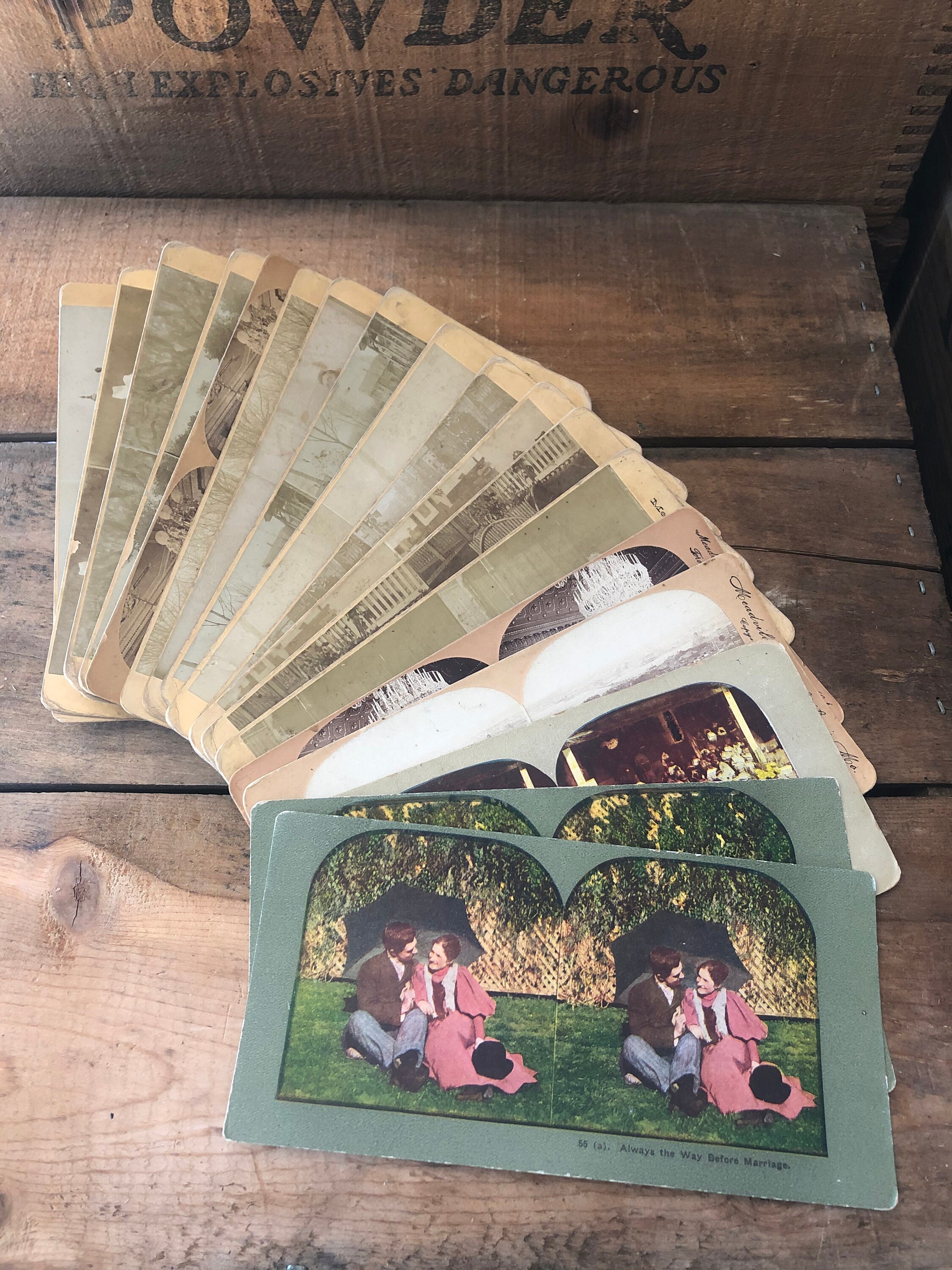 Antique Stereoscope Slides, Set of 18, Victorian Ephemera - Etsy