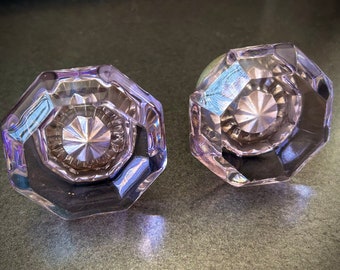 Antique Purple Glass Door Knobs - Etsy