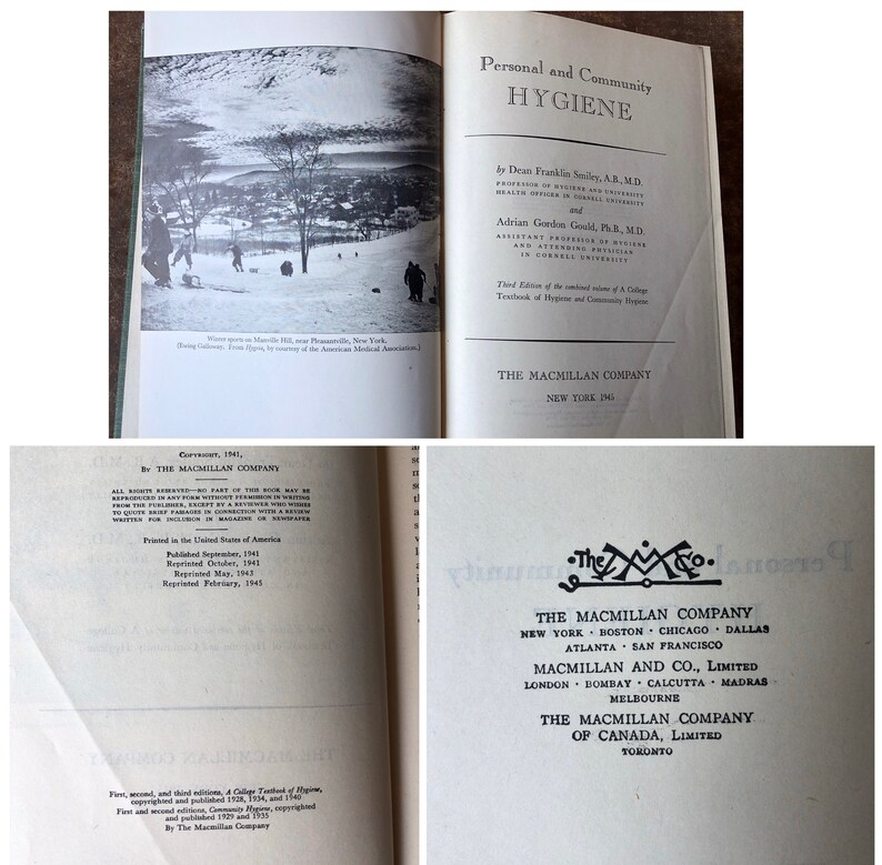 Personal and Community Hygiene by Dean Franklin Smiley AB MD - Etsy