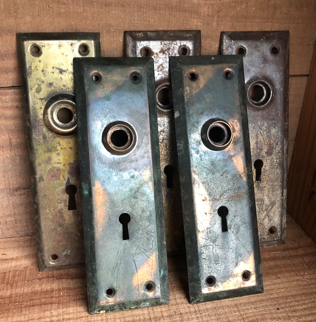 Set of 5 Vintage Back Plates, Architectural Salvage Vintage Key Hole ...