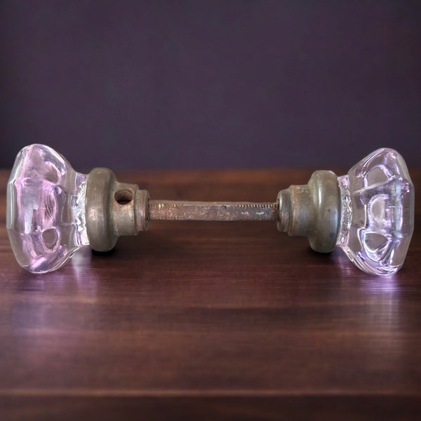 Antique Glass 8 Point Door Knobs - Etsy