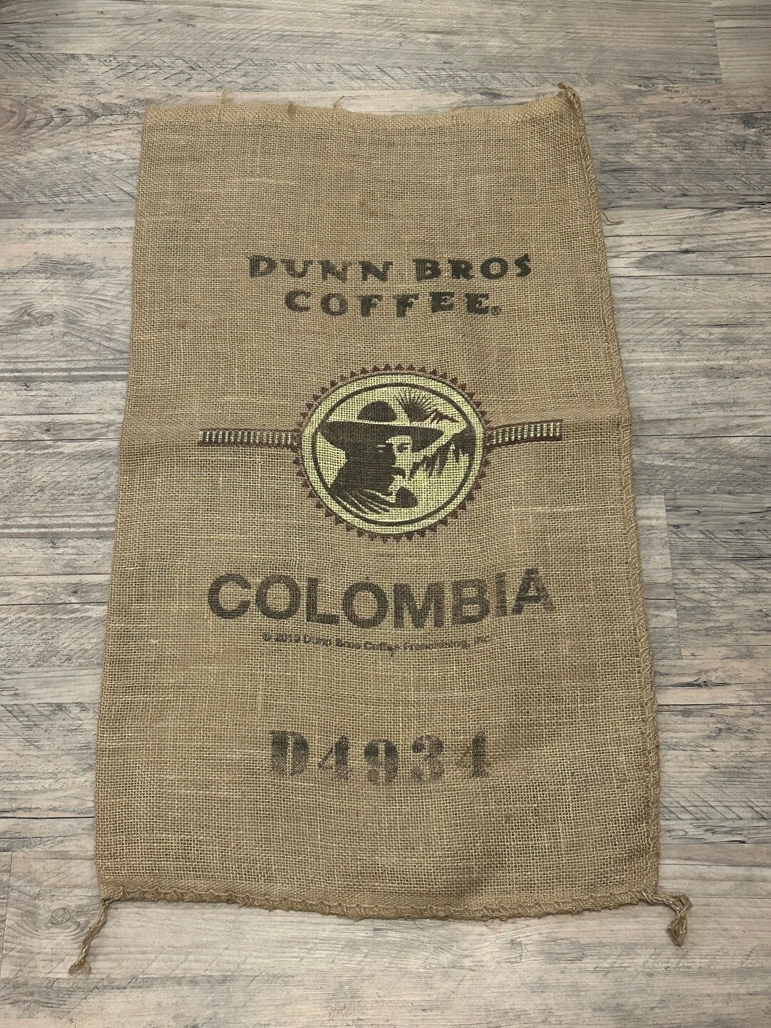 Dunn Brothers Colombia Burlap Coffee Sack, Coffee Bean Burlap Bag, Dunn ...