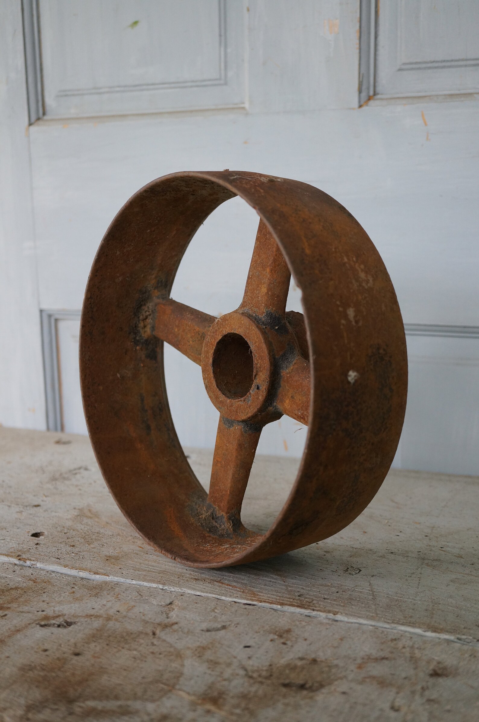 Antique Cast Iron Factory Cart Wheel Rustic Americana - Etsy