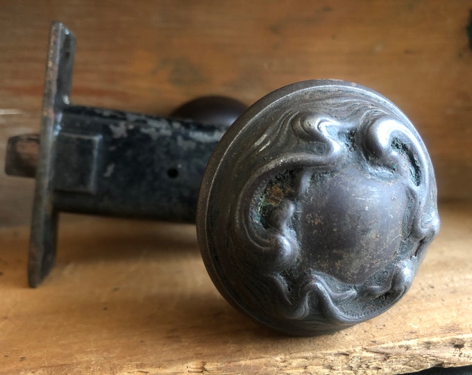 Antique Alby by Sargent Art Nouveau Door Knob Set, Victorian Doorknobs, Architectural Salvage ...