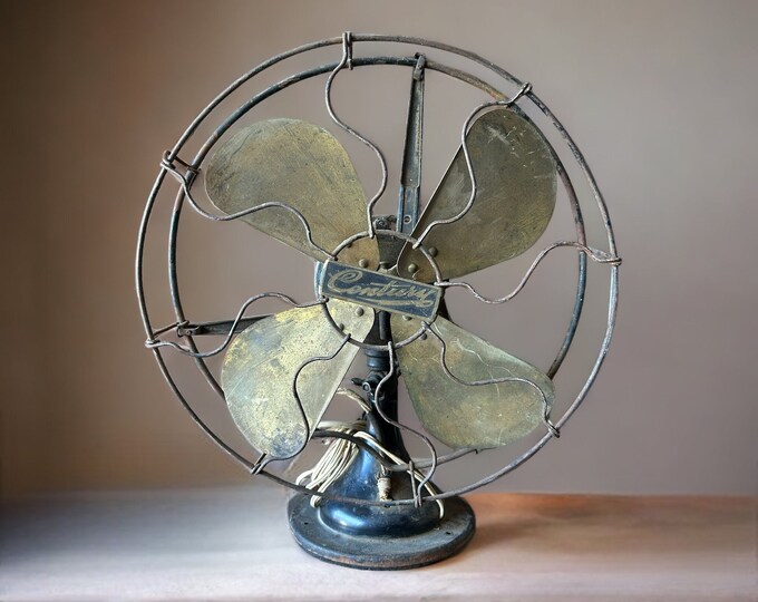 Vintage Century Alternating Current 12" Brass Blade Fan, Old Century ...