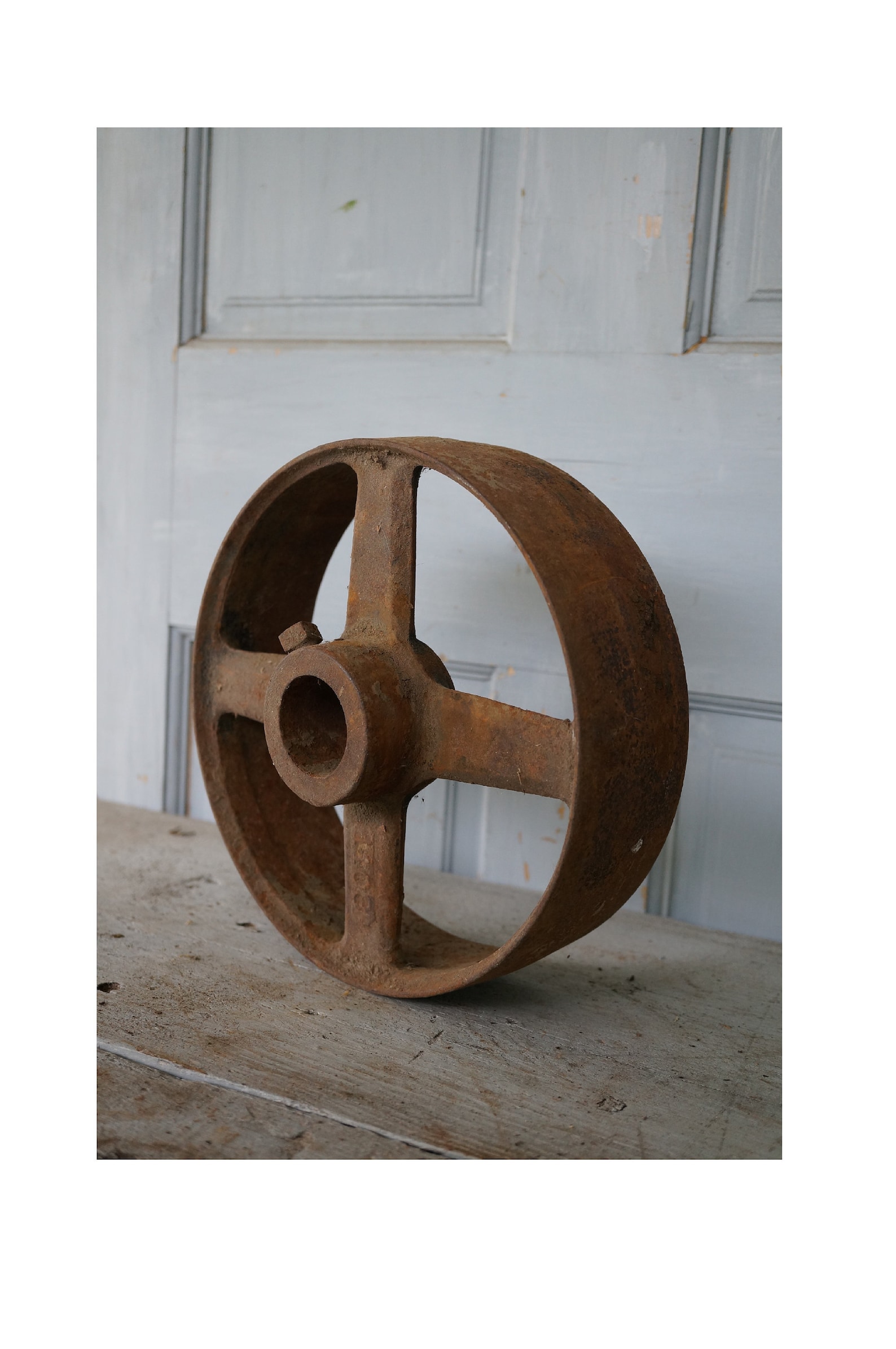 Antique Cast Iron Factory Cart Wheel Rustic Americana - Etsy