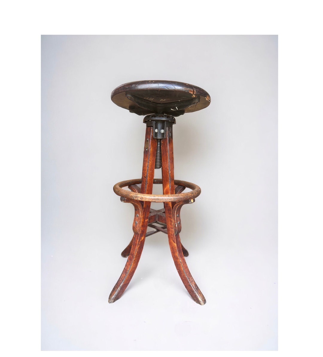 Antique Milwaukee Chair Co Adjustable Stool Oak or Birch - Etsy