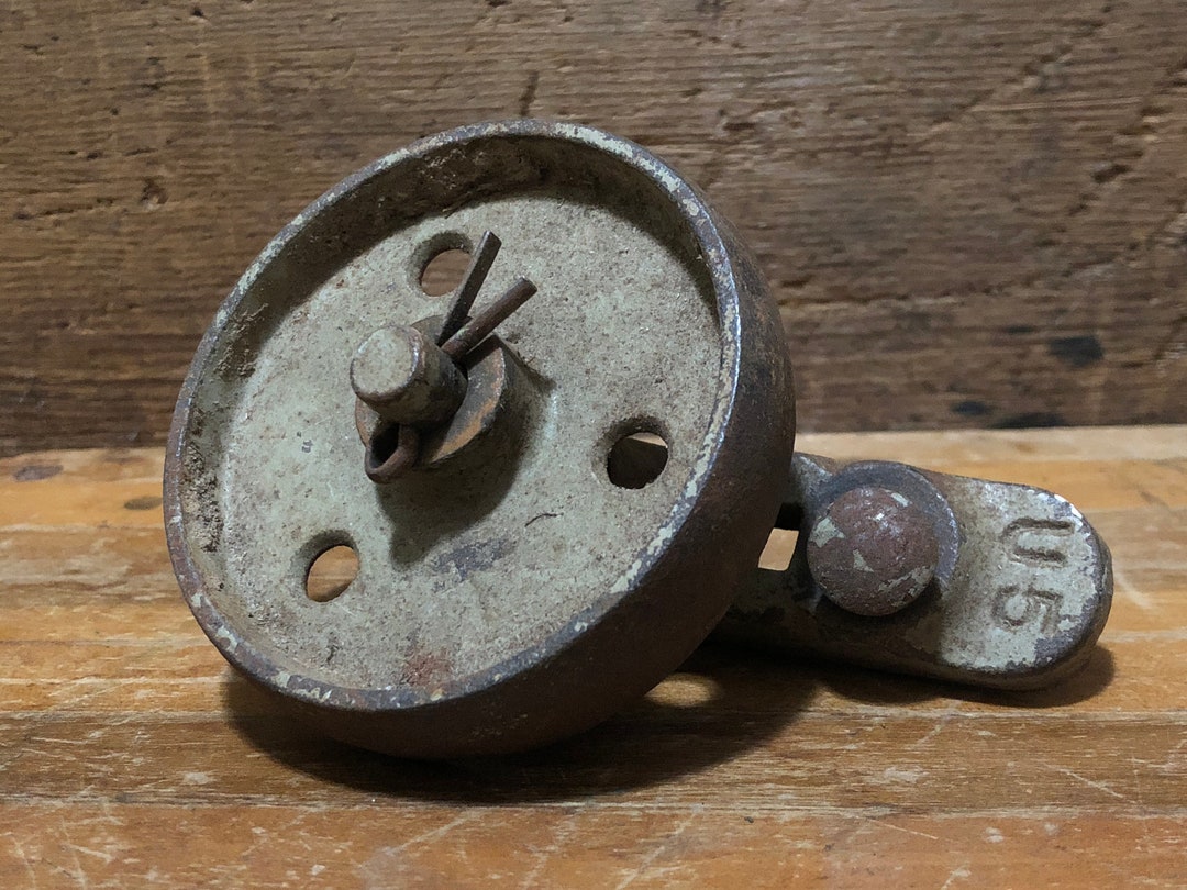 Antique Cast Iron Factory Cart Wheel, Rustic Americana, Industrial ...