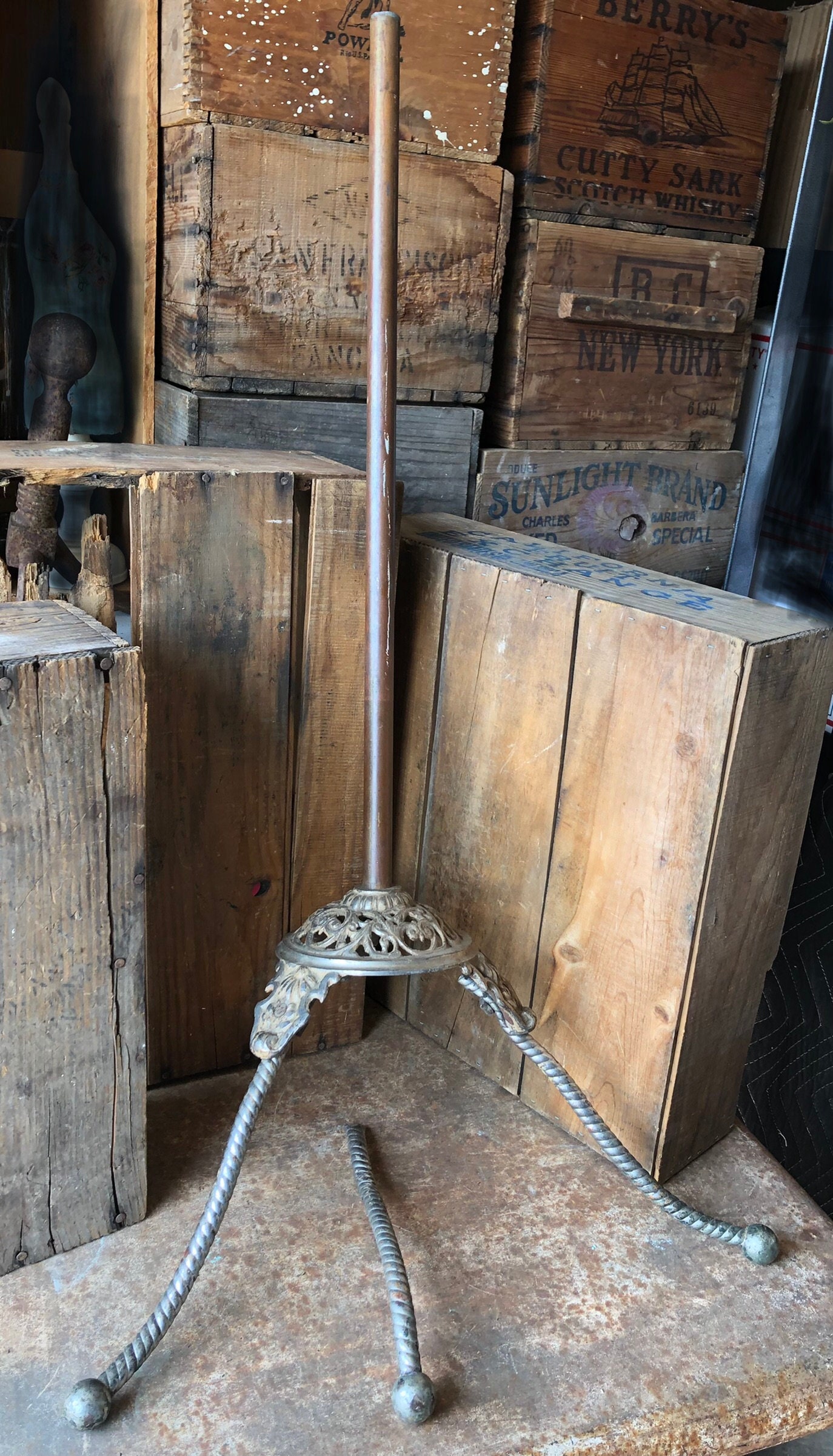 Antique Rococo Style Metal Plant Stand Base, Restoration Project - Etsy