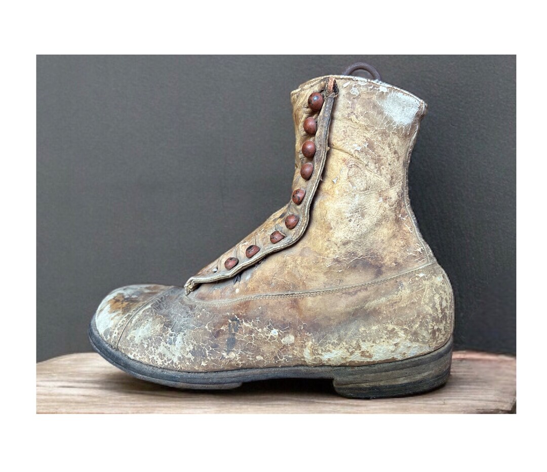 Victorian Button up Ankle Boot, Antique Victorian Shoe, Old Men's Ankle ...
