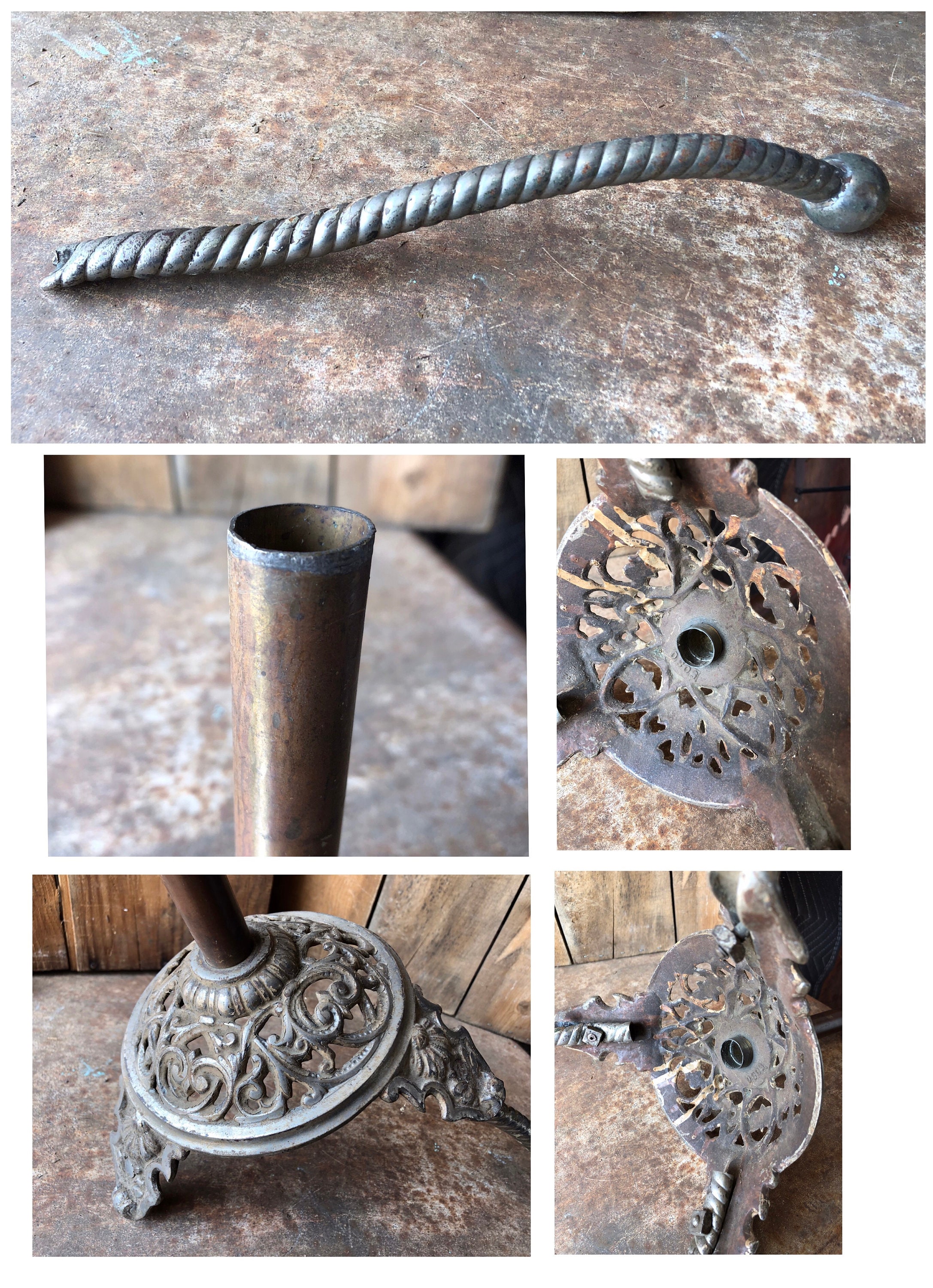 Antique Rococo Style Metal Plant Stand Base, Restoration Project - Etsy