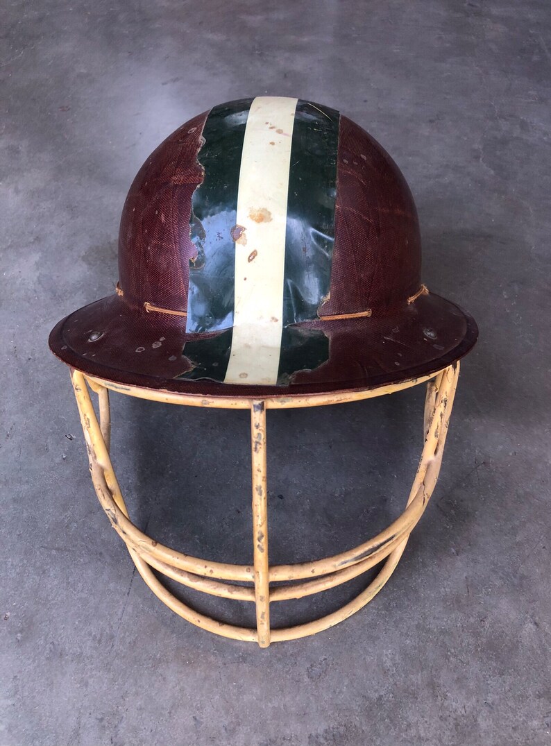Vintage Schutt Football Helmet Homemade Quirky Aluminum Hard - Etsy