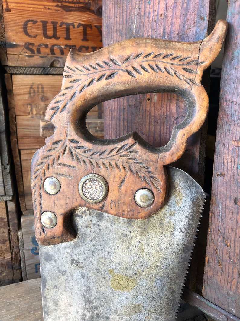 1800's Warranted Superior Wheat Handle Hand Saw 30 - Etsy