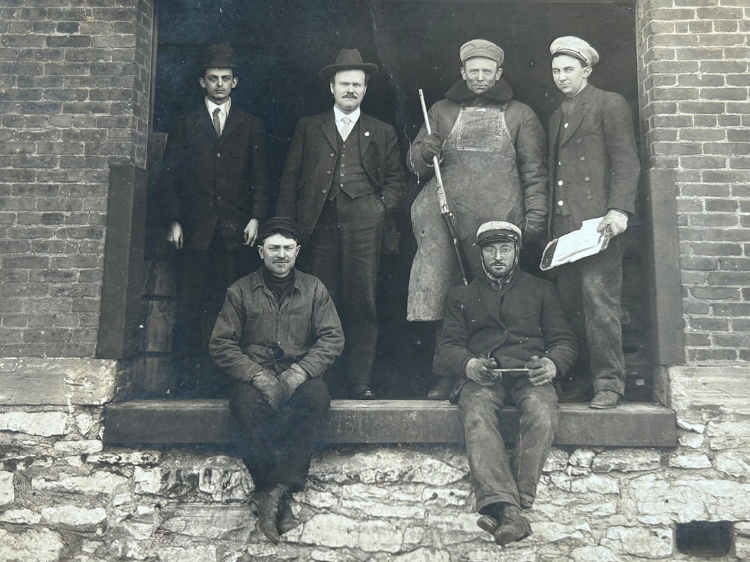 At the Fishery, Rare Antique Black and White Photo, Antique Industrial ...