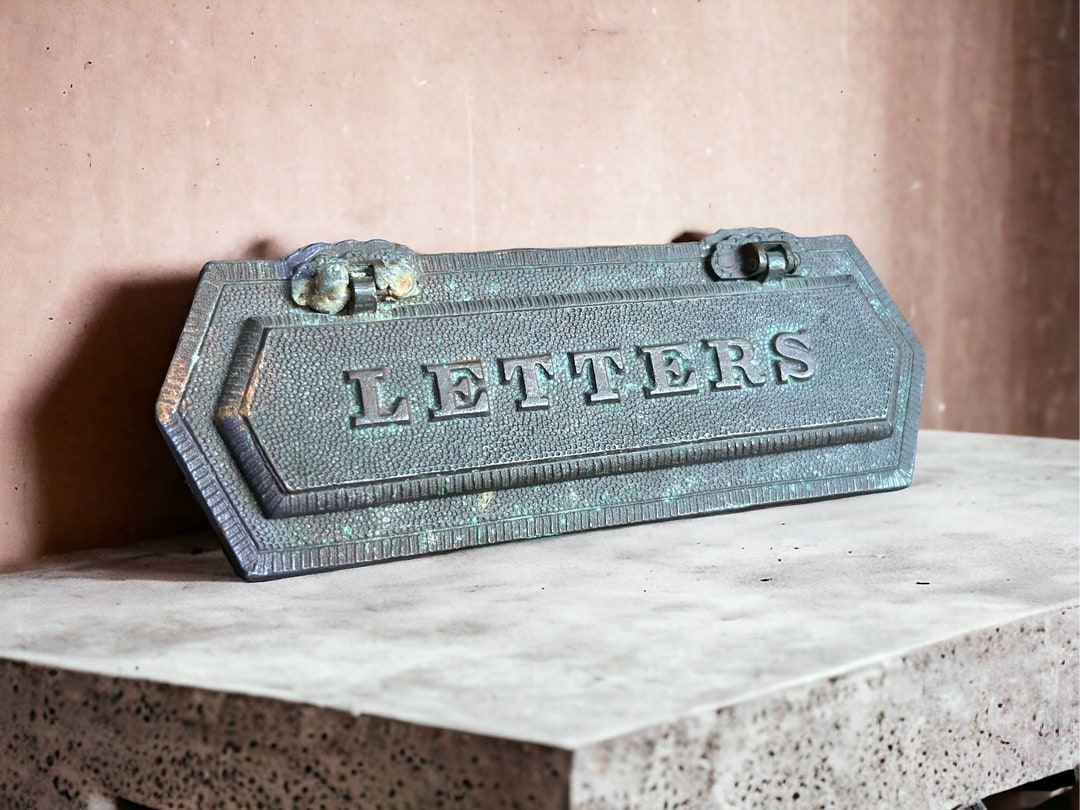 Art Deco Cast Letter Slot, Victorian Era Brass Mail Slot, Antique Door ...