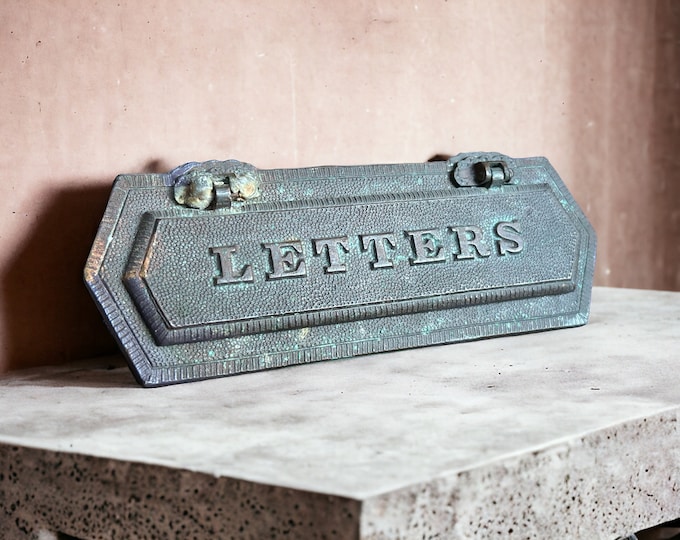 Art Deco Cast Letter Slot, Victorian Era Brass Mail Slot, Antique Door ...