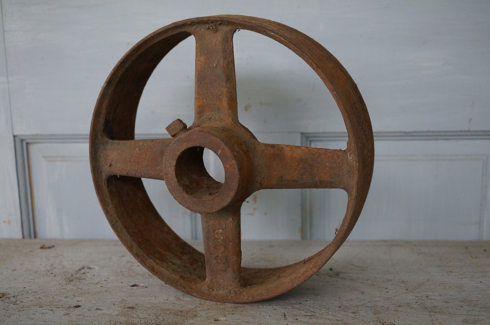Antique Cast Iron Factory Cart Wheel Rustic Americana - Etsy