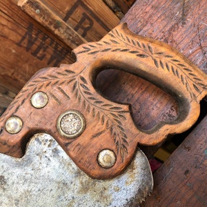 1800's Warranted Superior, Wheat Handle Hand Saw, 30" Total Length ...