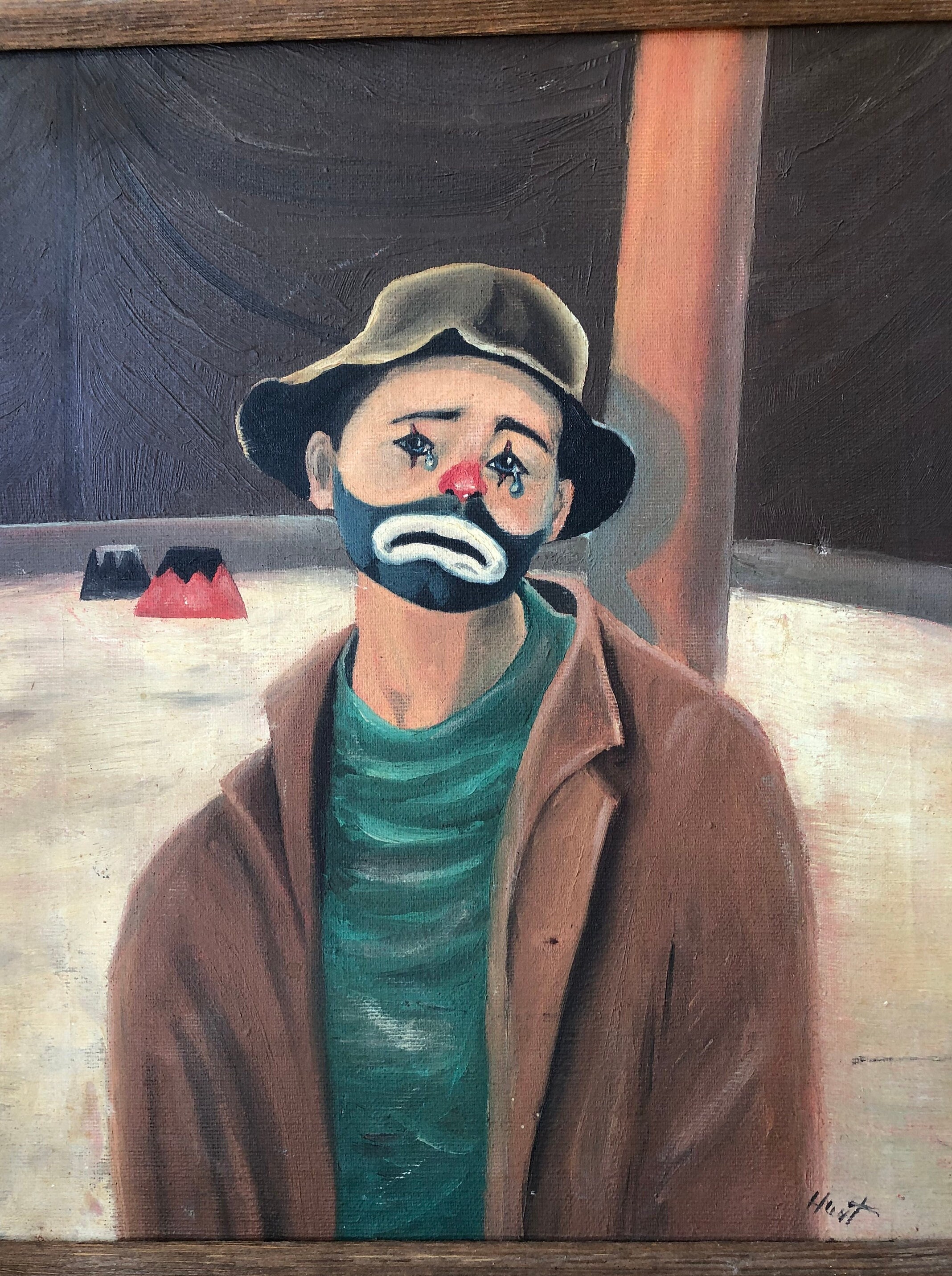Original Sad Clown Painting