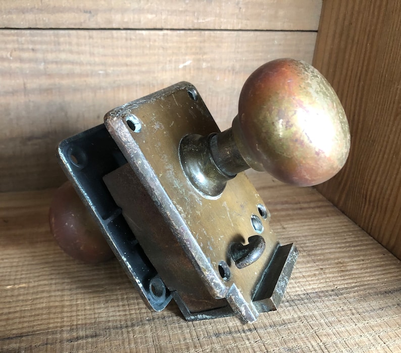 P&F Corbin Door Lock Antique Brass Knobs Heavy Duty Vintage - Etsy