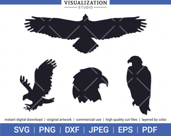 Bald Eagle Shapes Vector Clipart Set INSTANT DIGITAL - Etsy