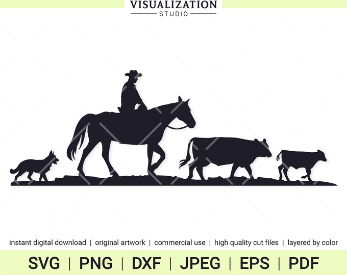 Cattle Drive of the Century, Print From My Original Oil Painting of a ...