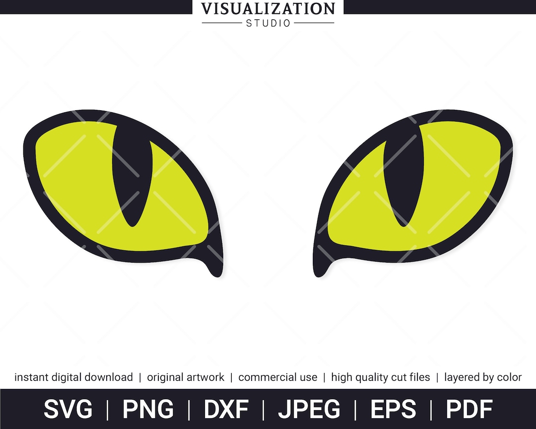 Cat Eyes Vector Clipart INSTANT DIGITAL DOWNLOAD Svg Png Dxf Jpeg Eps ...