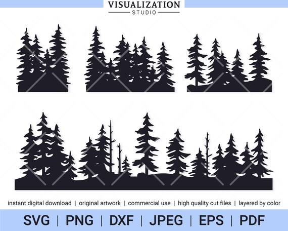 Pine Tree Line Vector