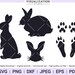 Bunny Rabbit Shapes Vector Clipart Set INSTANT DIGITAL DOWNLOAD Svg Png ...