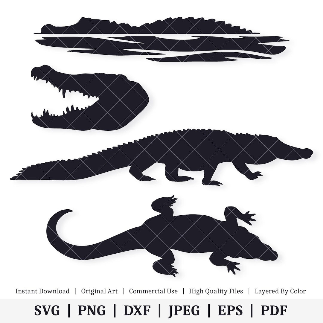 Alligator Shapes | Vector Bundle | INSTANT DIGITAL DOWNLOAD | Svg | Png ...
