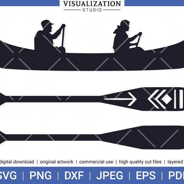 Canoe Svg - Etsy