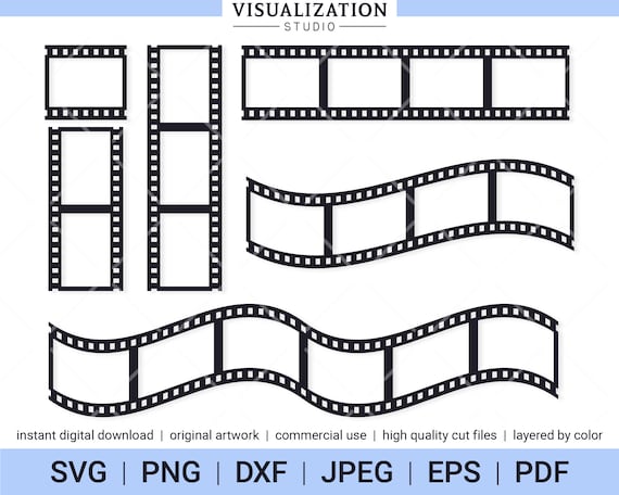 Negative Film Strips Vector Clipart Set INSTANT DIGITAL | Etsy Israel