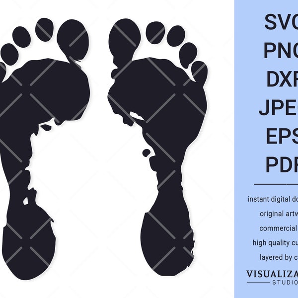 Footprints in the Sand Svg - Etsy