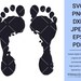 Footprints Vector Clipart INSTANT DIGITAL DOWNLOAD Svg Png Dxf Jpeg Eps ...