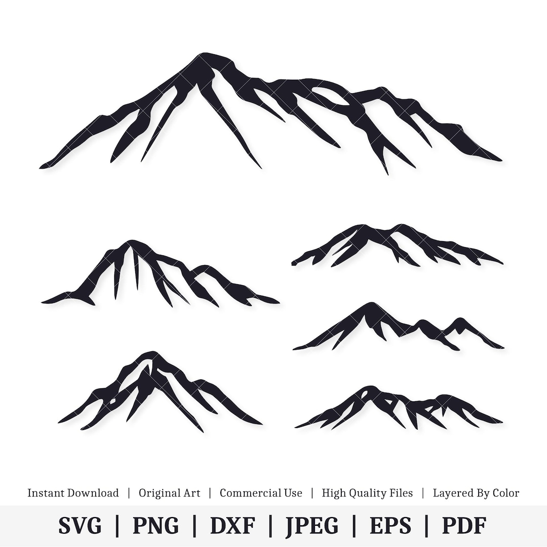 Mountain Ranges | Vector Bundle | INSTANT DIGITAL DOWNLOAD | Svg | Png ...