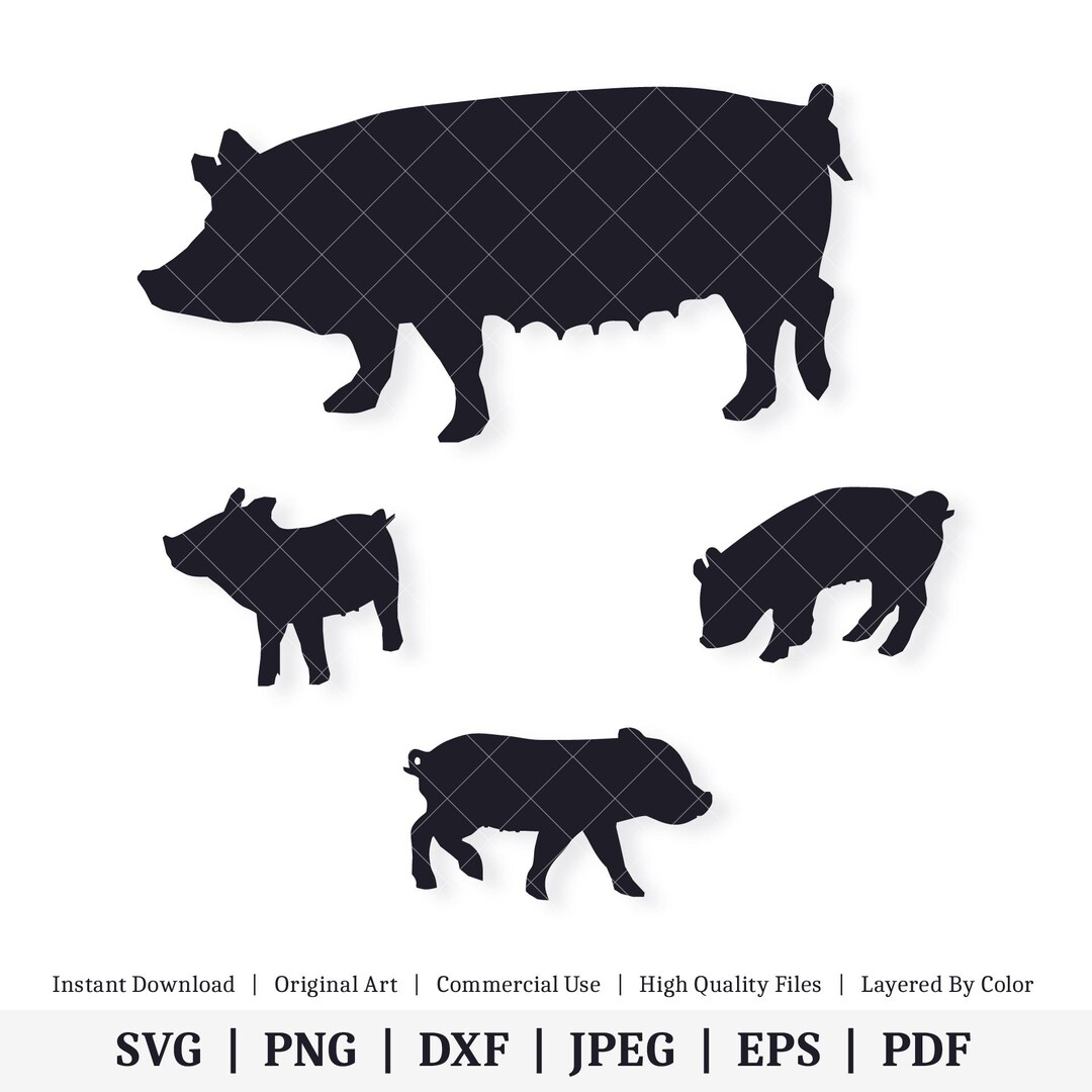 Pig and Piglets | Vector Bundle | INSTANT DIGITAL DOWNLOAD | Svg | Png ...
