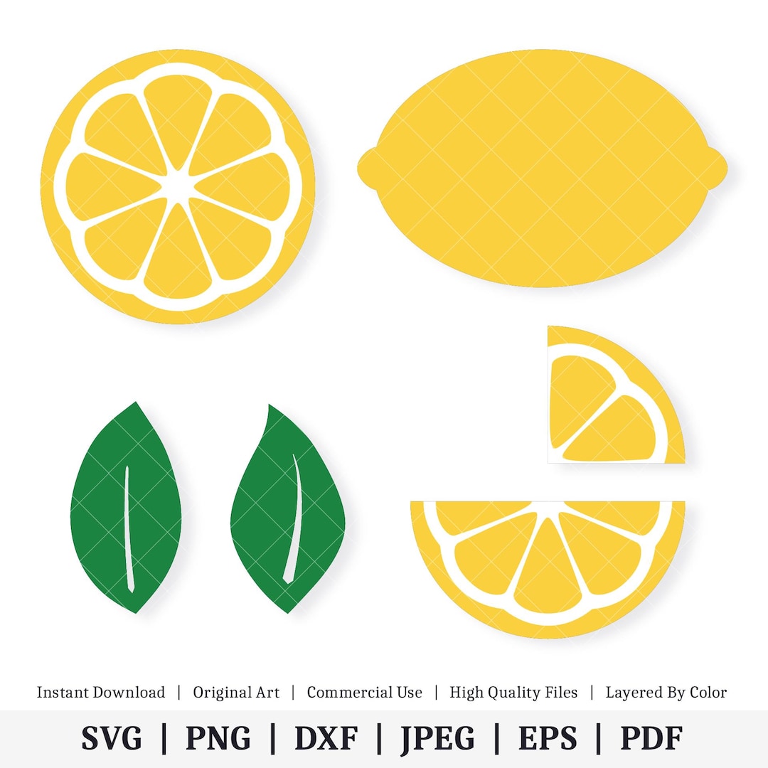Lemon | Vector Artwork | INSTANT DIGITAL DOWNLOAD | Svg | Png | Dxf ...
